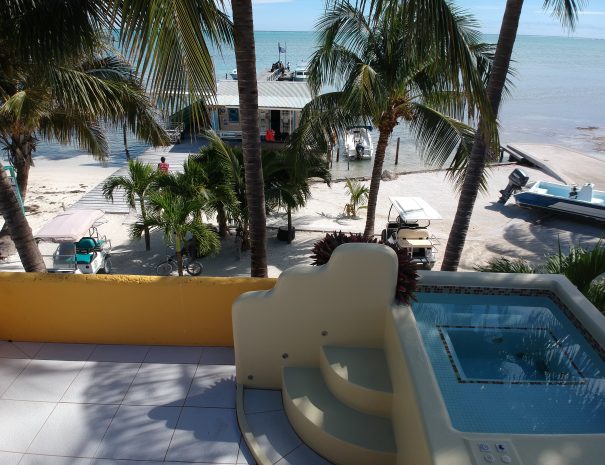 Room 1 - Beach Front Hot Tub Cabana - Seaside Cabanas Hotel - Caye ...